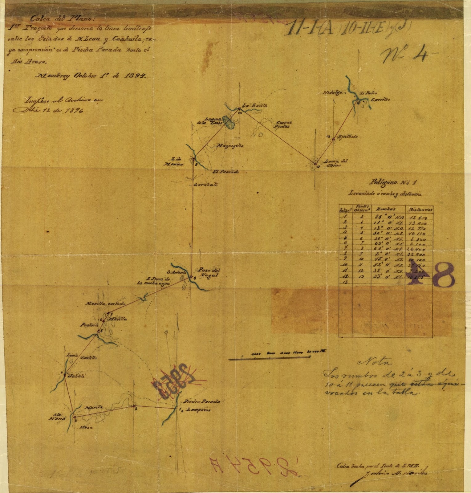 Mapoteca Manuel Orozco y Berra: CALCA DEL PLANO 1ER TRAYECTO QUE ...